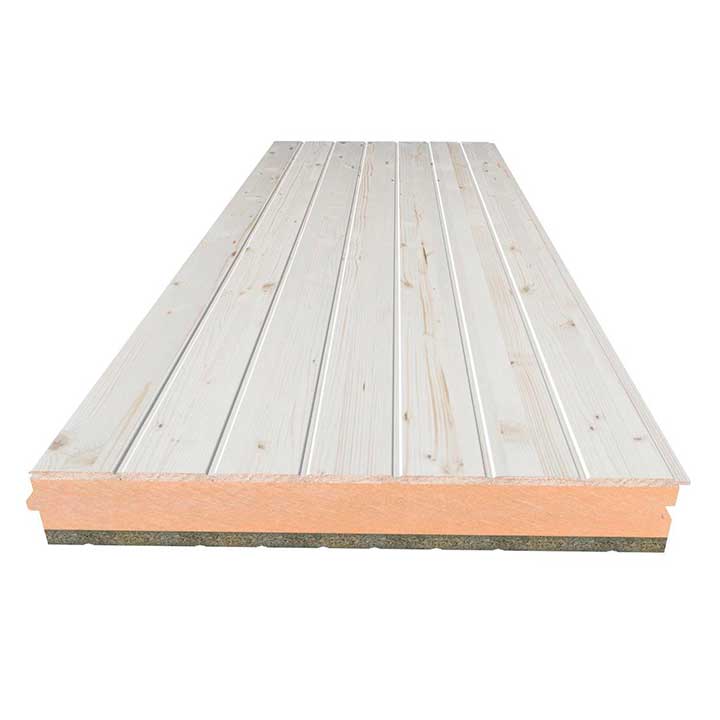 Panel Sandwich Madera Friso Abeto Blanco Decapado - Panelfix